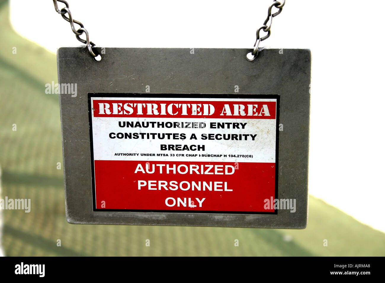 Cfr Restricted Area Sign