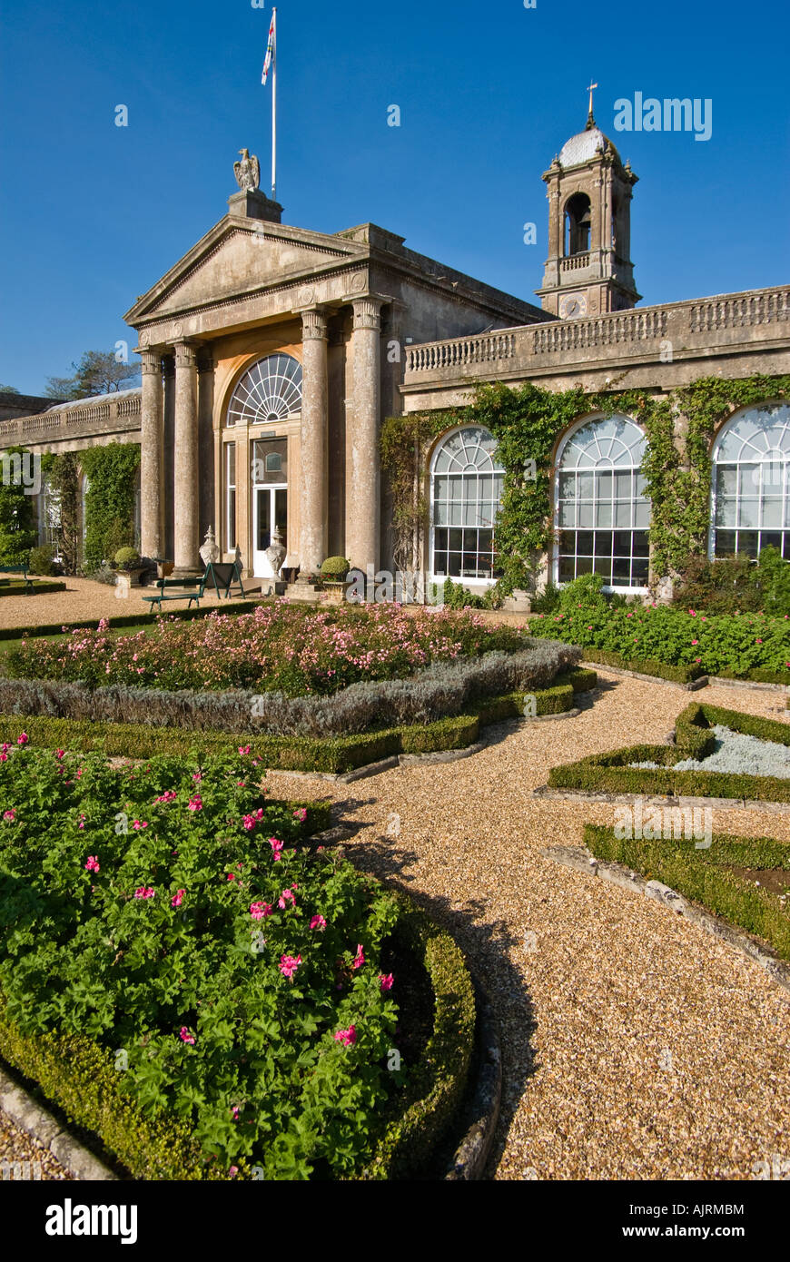 Bowood House and terrace garden in Wiltshire England UK EU Stock Photo ...