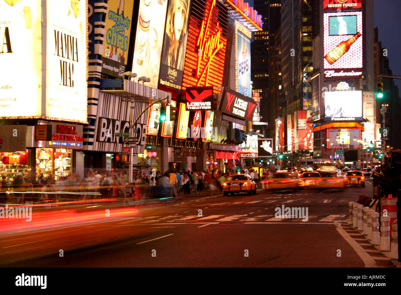 Times Square at Night in New York City in the United States of America ...