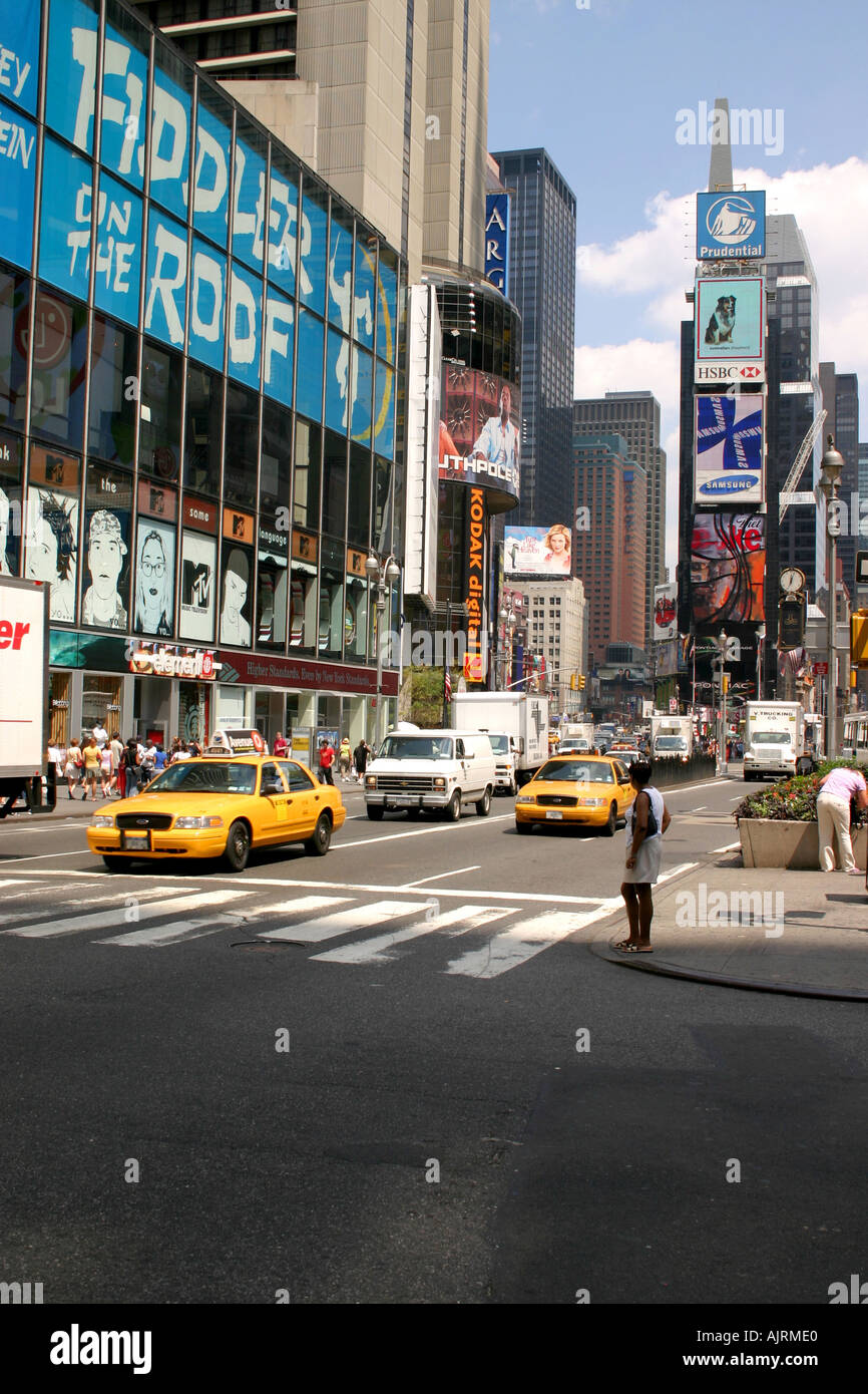 Times Square during the day in New York City in the United States of ...