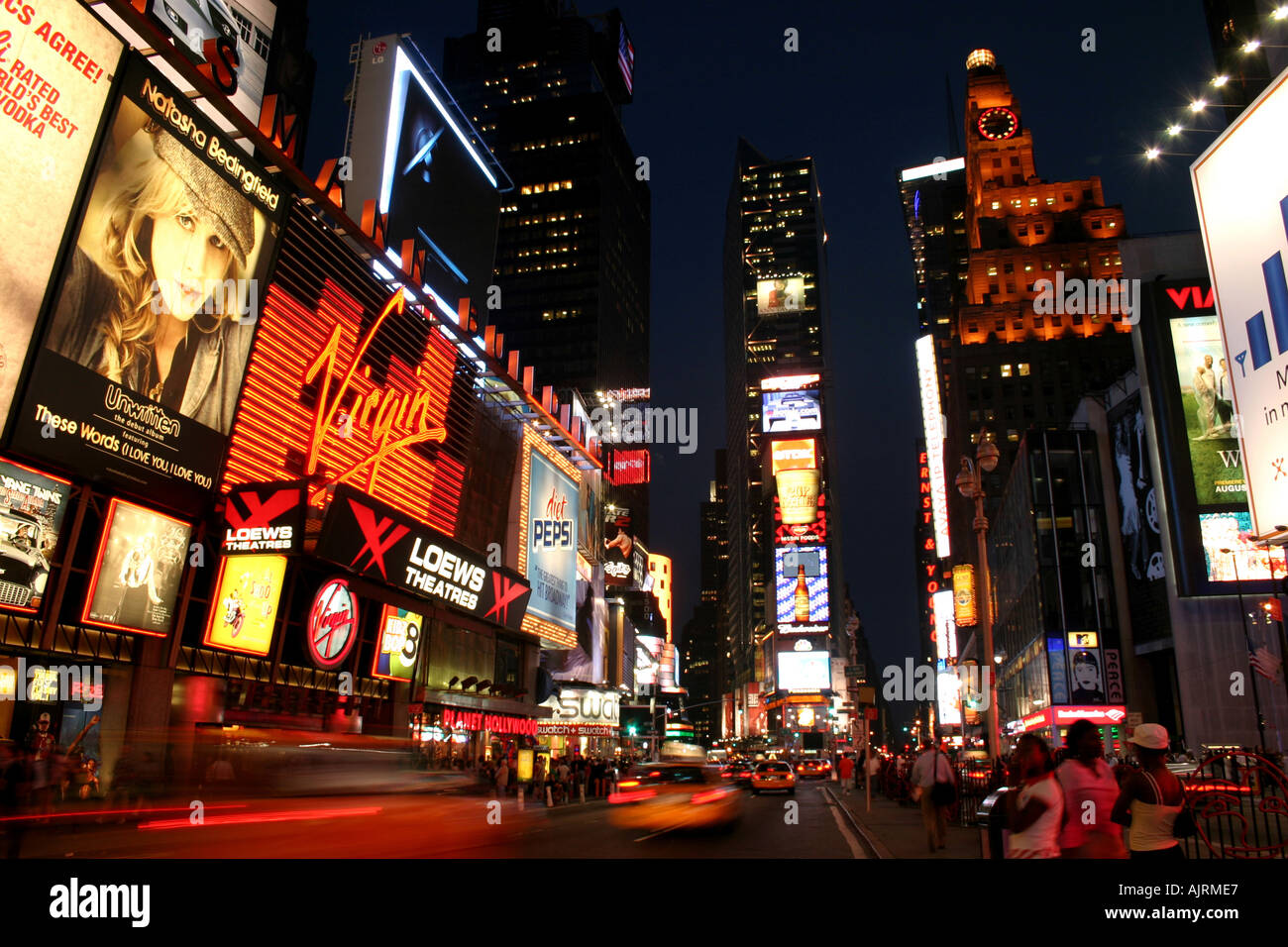 Times Square at Night in New York City in the United States of America ...