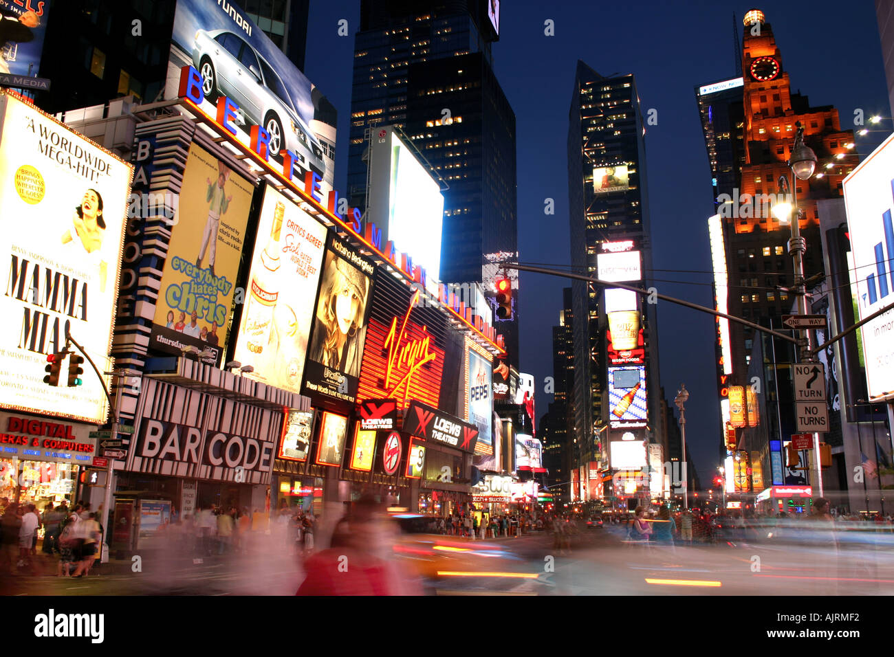 Times Square at Night in New York City in the United States of America ...