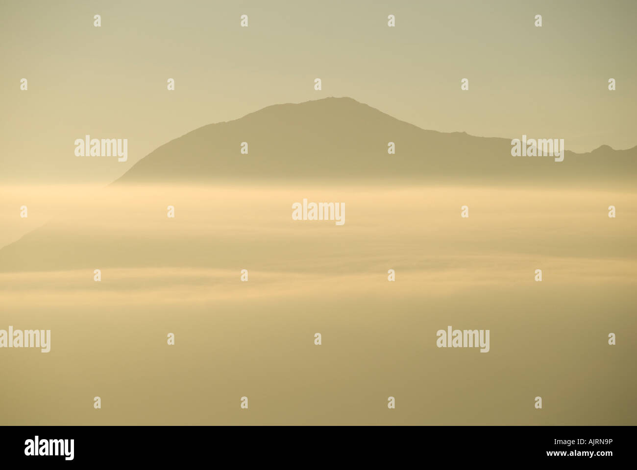 Morning mist on the Benchoona - Doughruagh hills, from Renvyle beach ...
