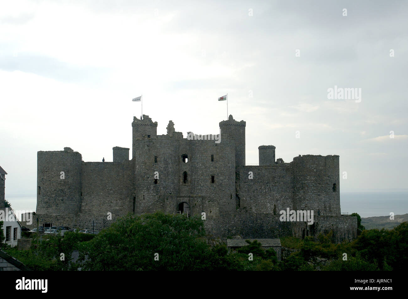 Harlech castle built 1283 1290 Tremadog Bay Gwynedd North Wales United ...