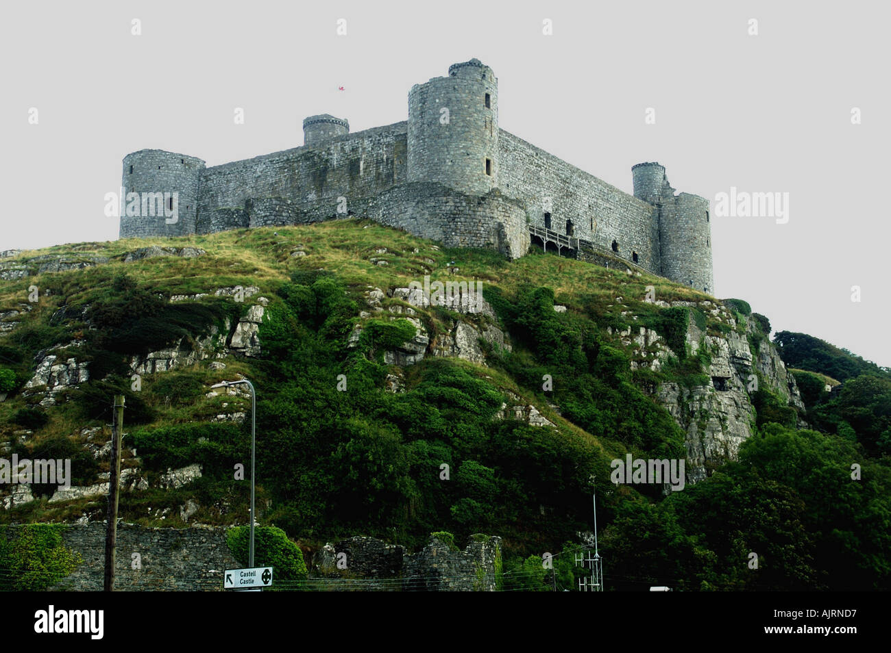 Harlech castle built 1283 1290 Tremadog Bay Gwynedd North Wales United ...
