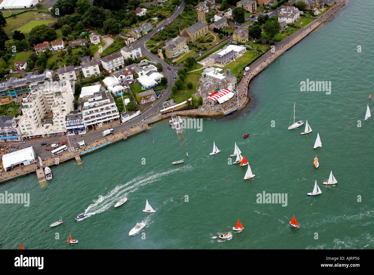 Royal Yacht Squadron seafront Cowes Week Isle of Wight England UK Stock ...