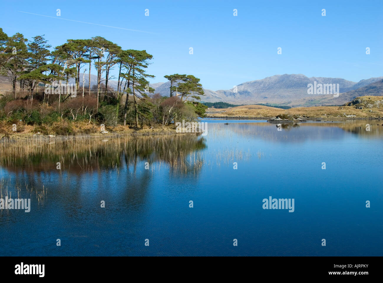 The mountains of Connemara from Derryclare Lough, County Galway ...