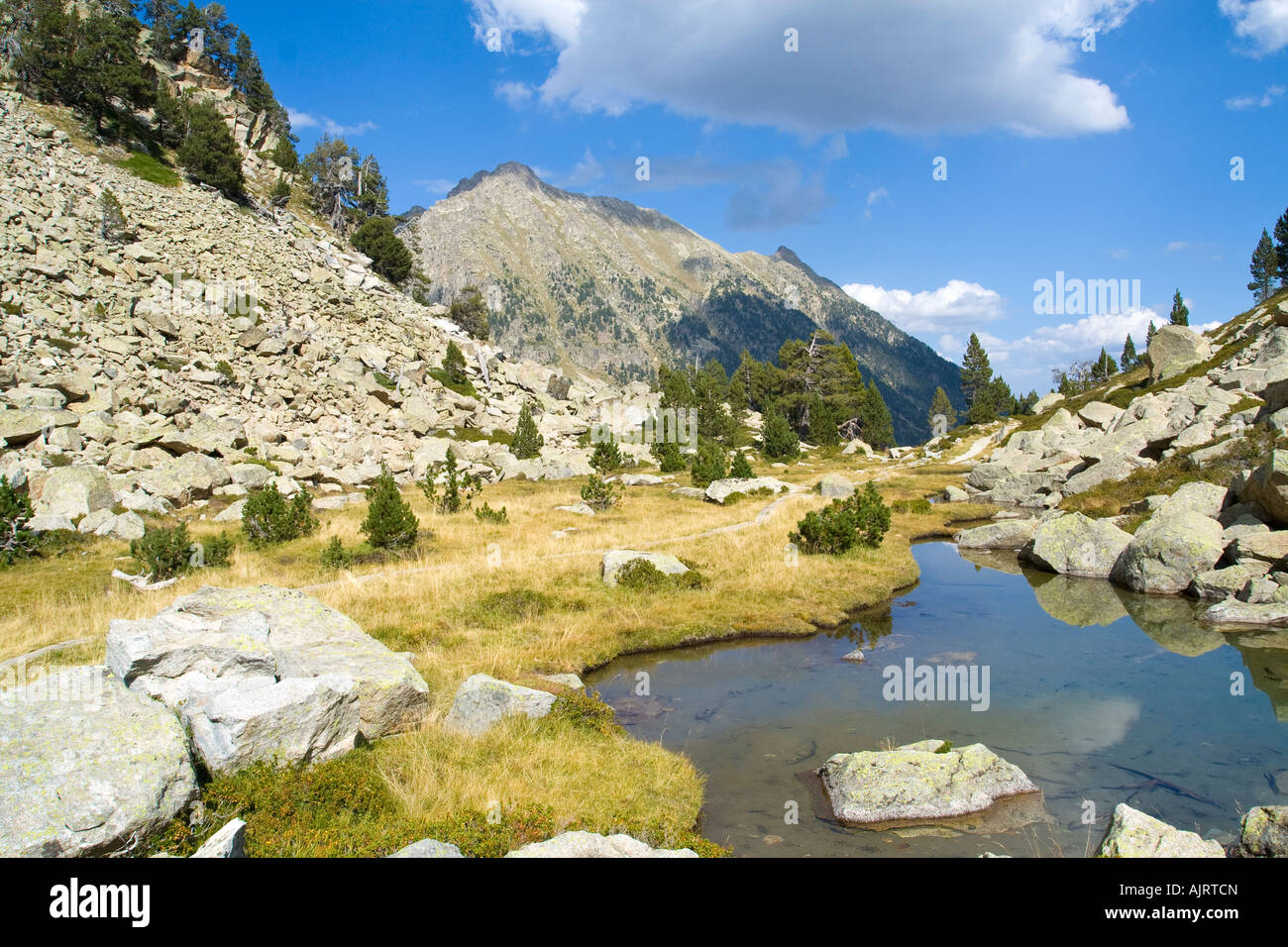 The beautiful mountain scenery and the lakes of the Parque Nacional de ...