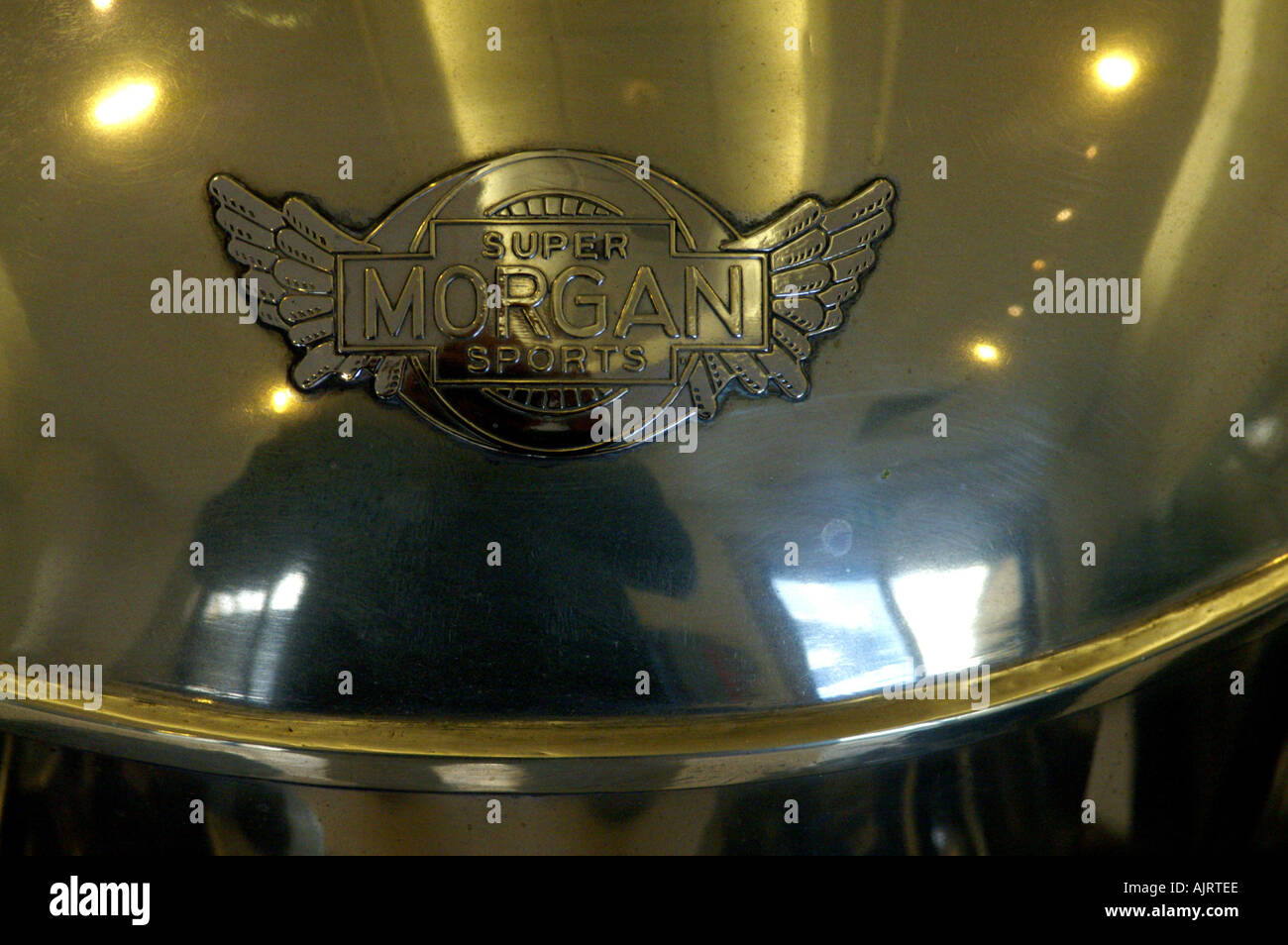 Logo badge or marque of Morgan super sports car Stock Photo - Alamy