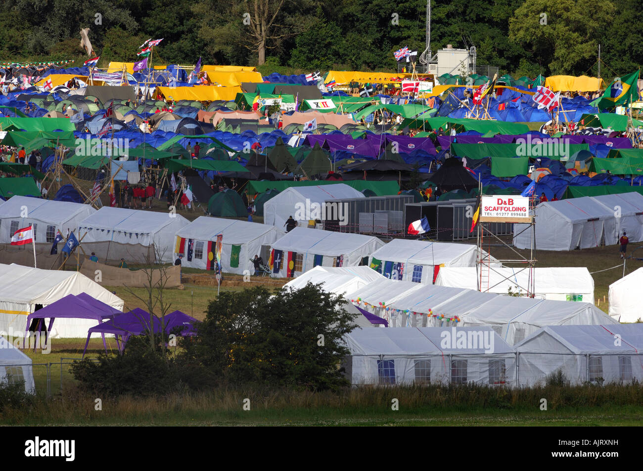 panoramic camp Jamboree Hylands Park Essex England UK Stock Photo - Alamy
