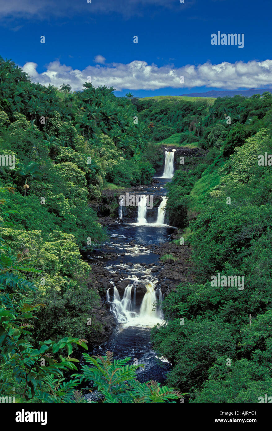 Waterfall hawaii uma uma hi-res stock photography and images - Alamy