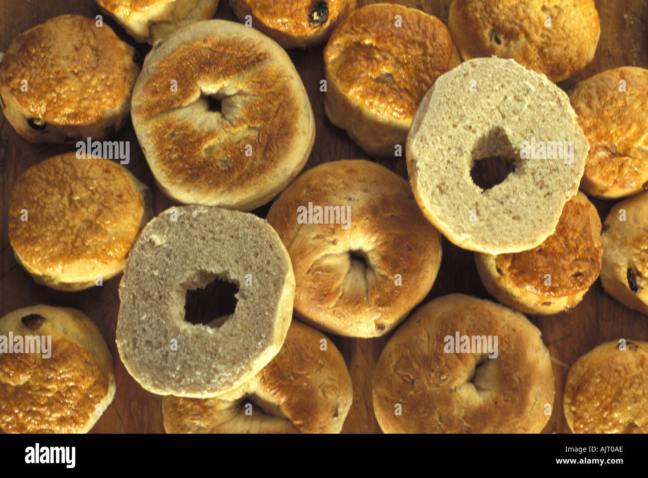 Cakes buns and bagels Stock Photo - Alamy