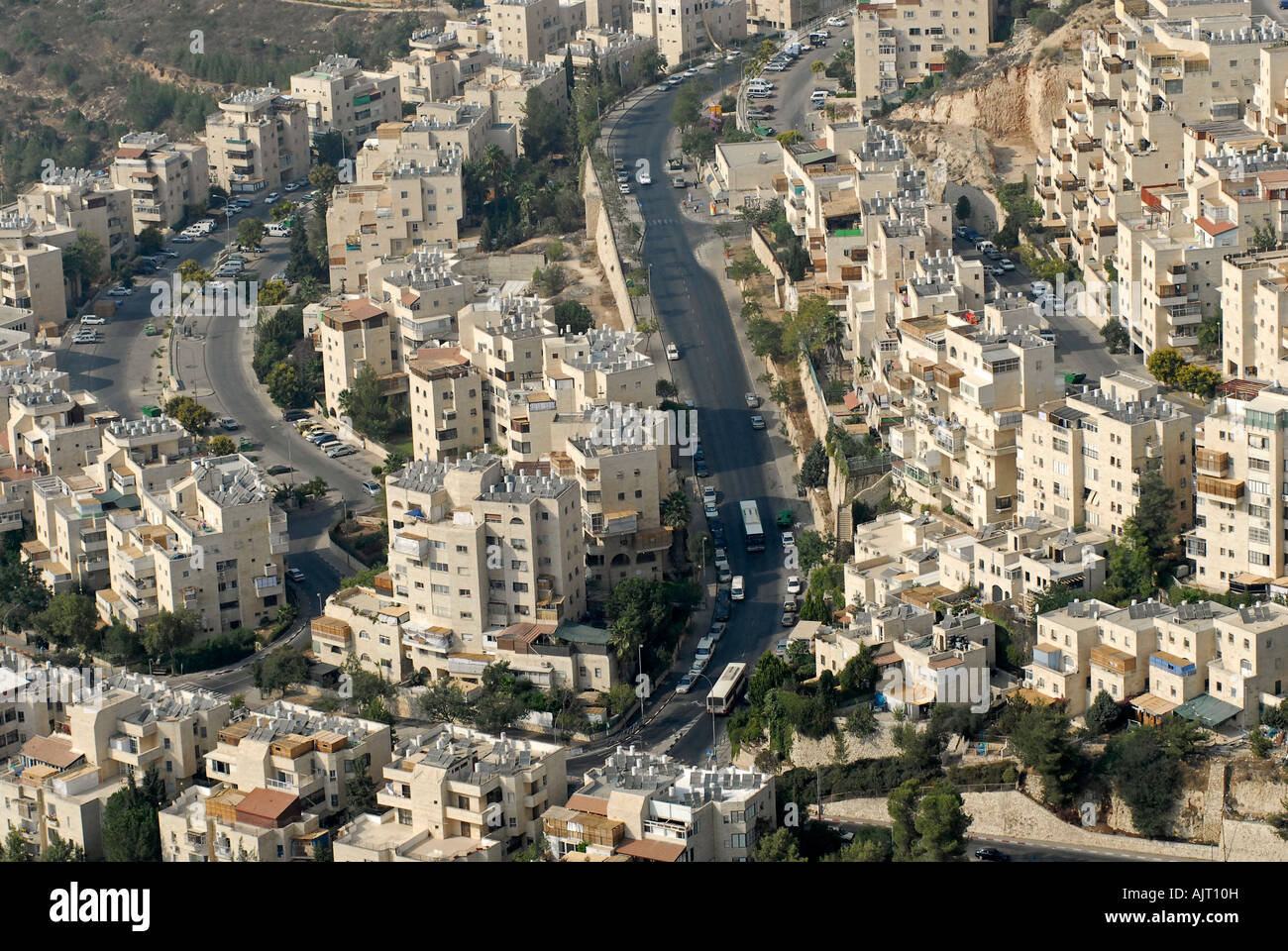 Aerial view of Jewish neighborhood in West Jerusalem Israel Stock Photo ...