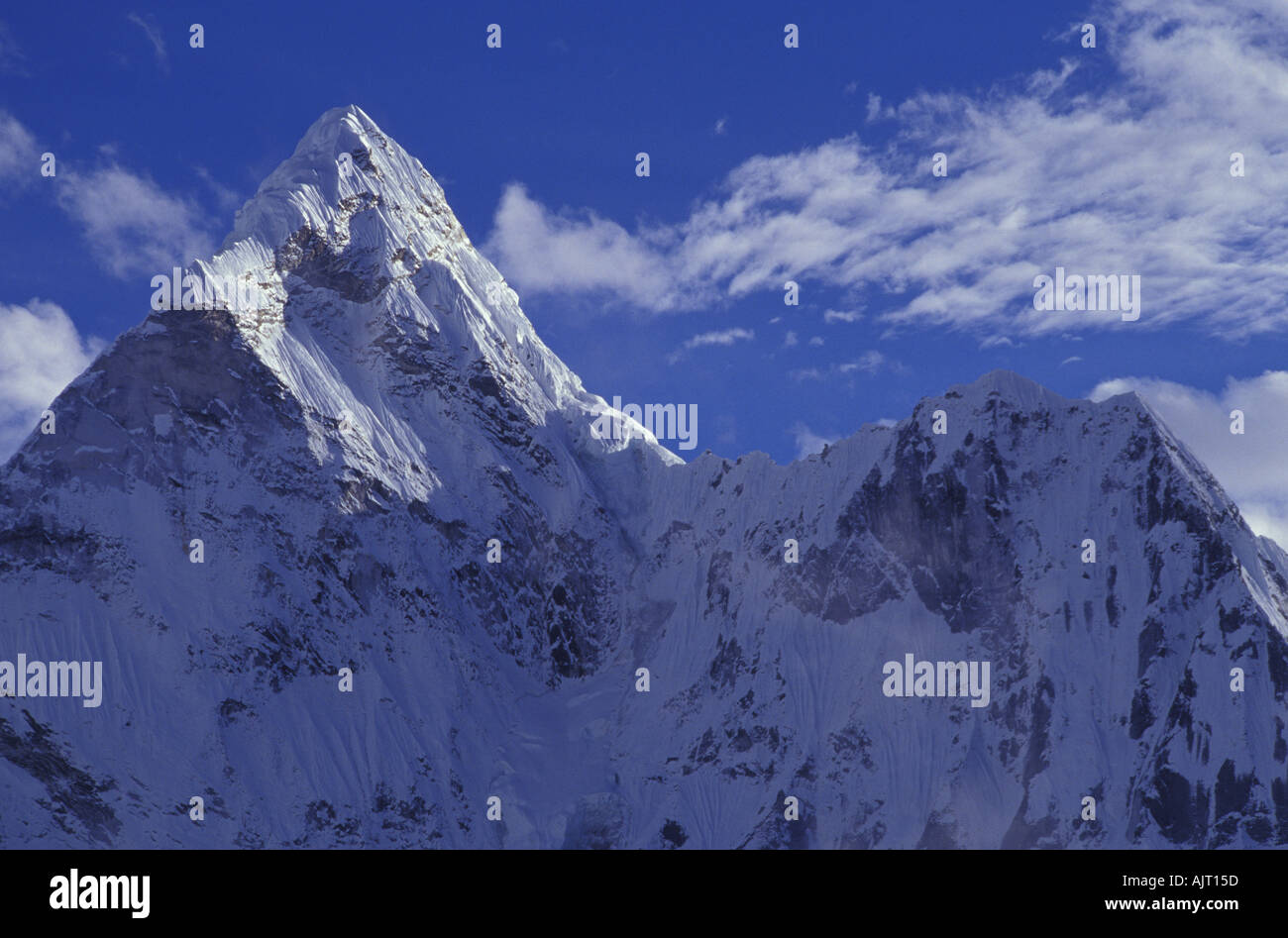 Snowy mountain peaks Stock Photo - Alamy