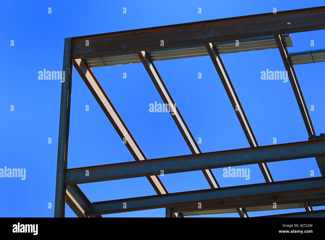 Steel girders of a building being constructed Stock Photo - Alamy