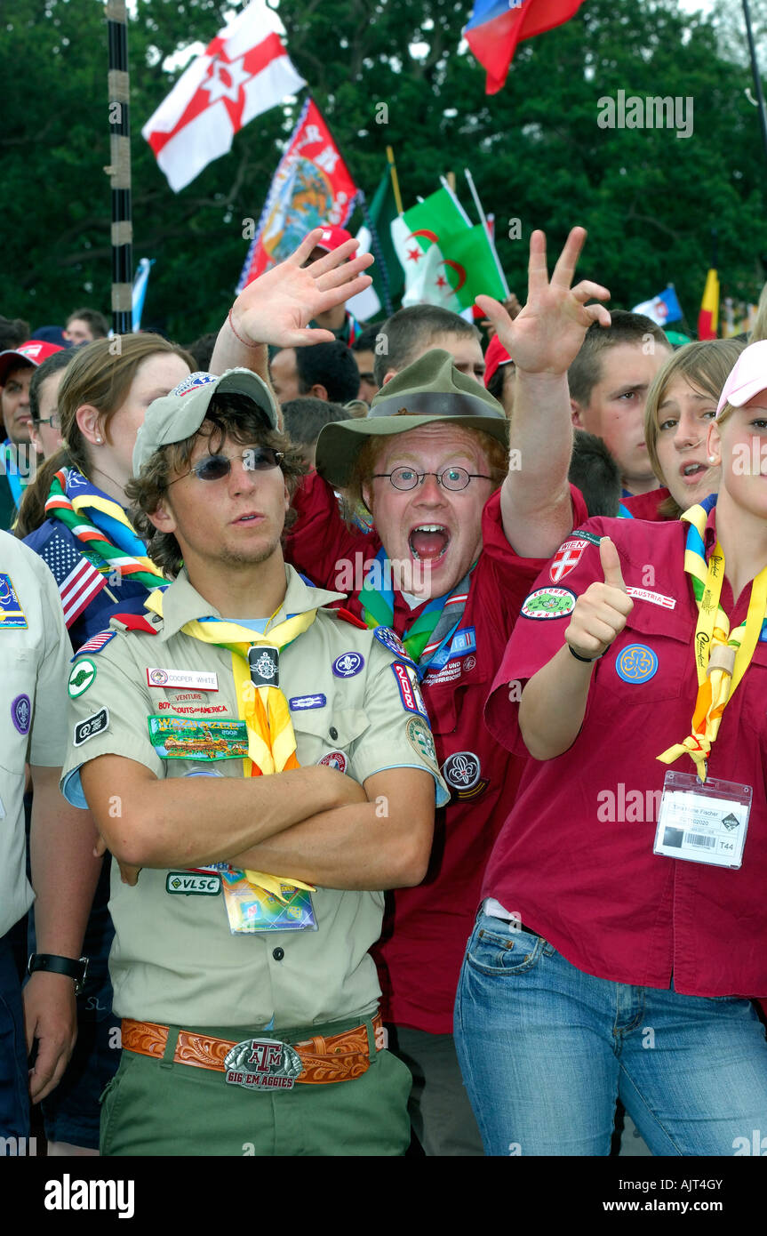 Scouts at the 21st international Jamboree Stock Photo - Alamy