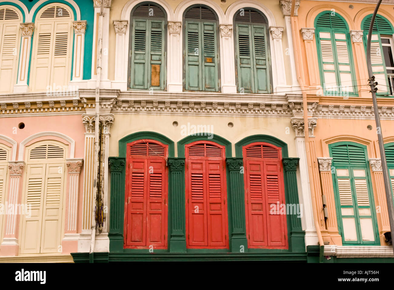 Shophouse Windows 1 Stock Photo - Alamy