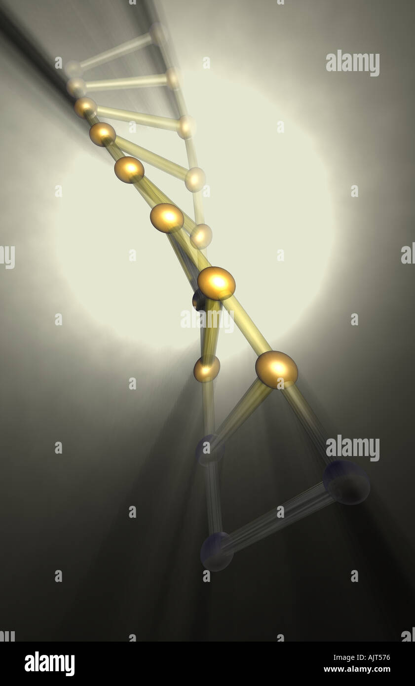 3-D design of a DNA strand Stock Photo - Alamy