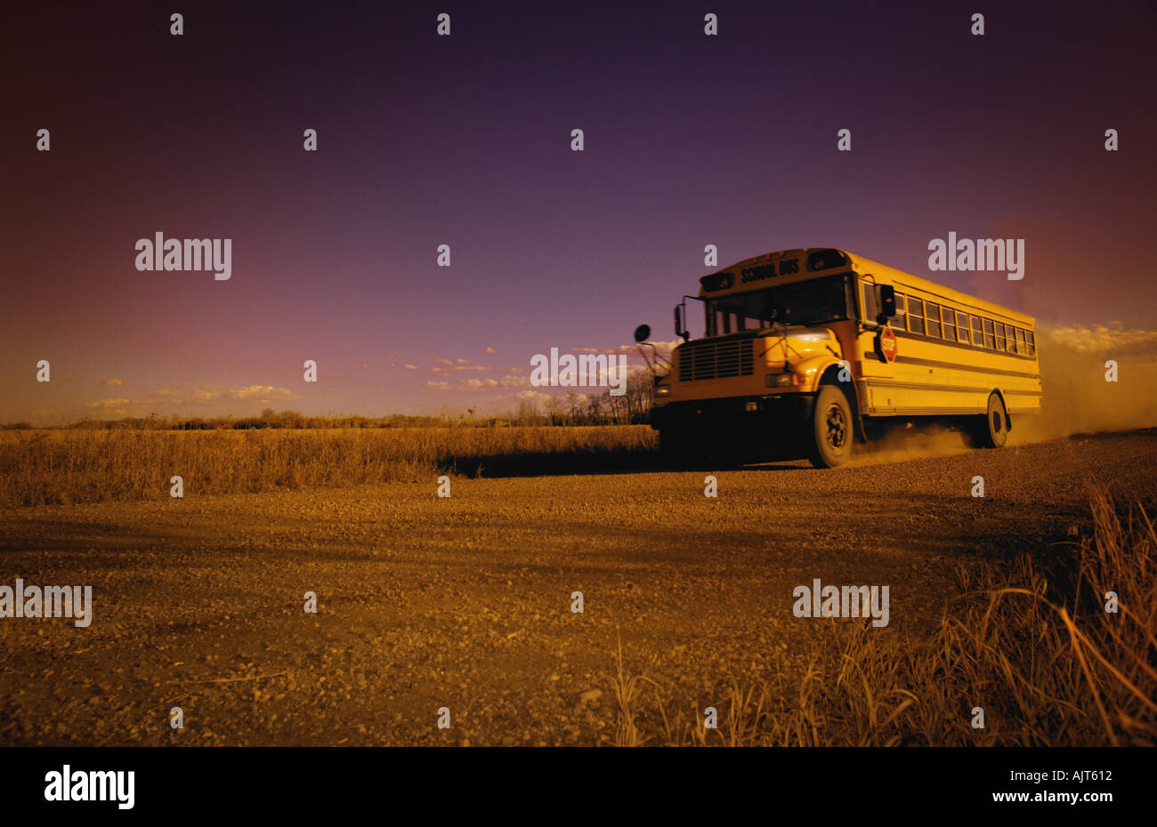 A rural school bus Stock Photo - Alamy