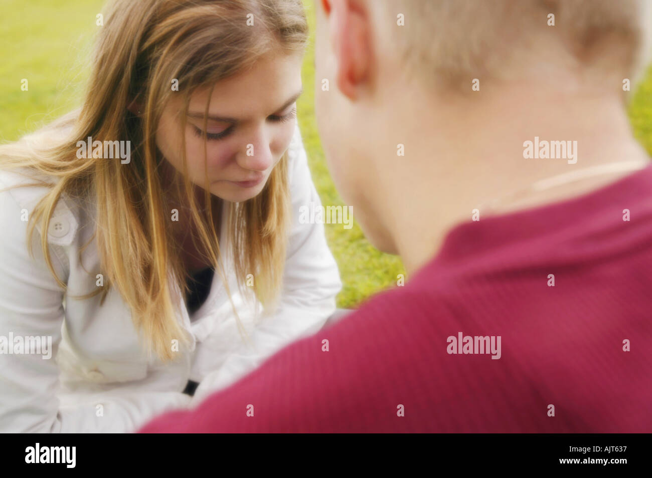 Couple having a disagreement Stock Photo - Alamy