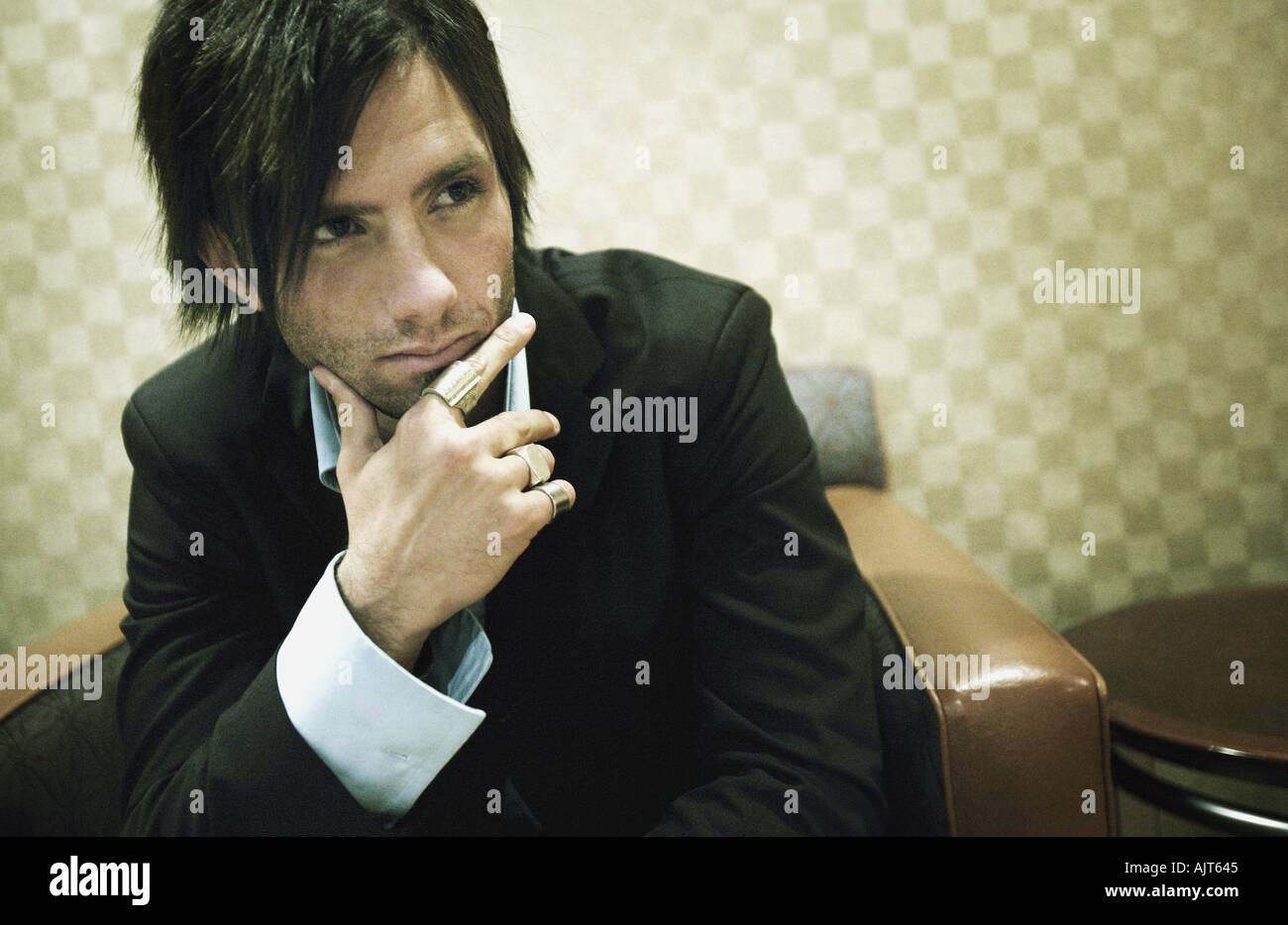 Man in deep thought Stock Photo - Alamy