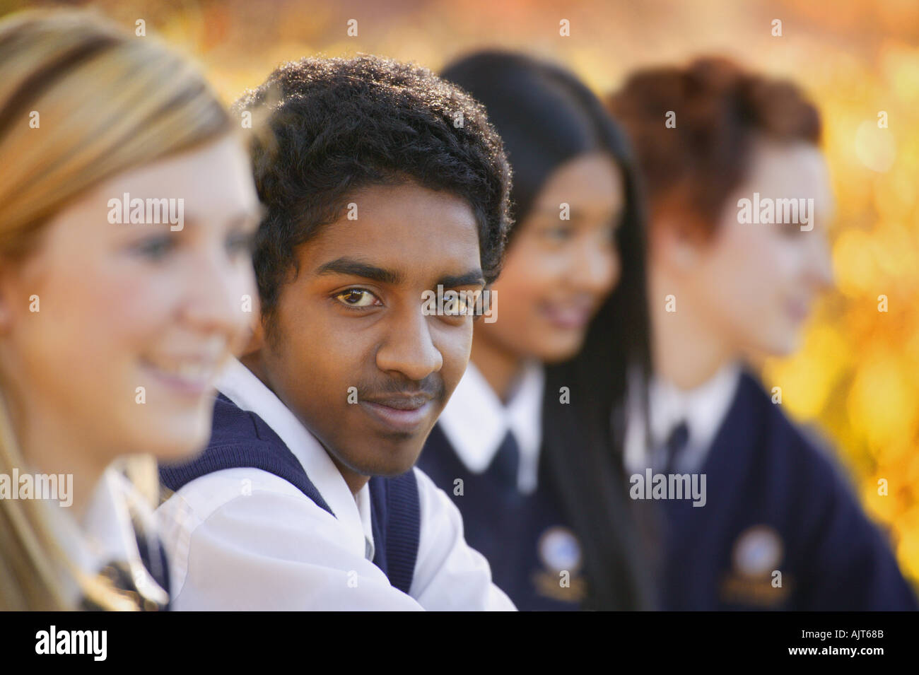 Students in uniform Stock Photo - Alamy