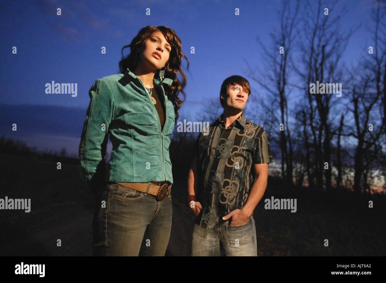 Modern trendy young couple hi-res stock photography and images - Alamy
