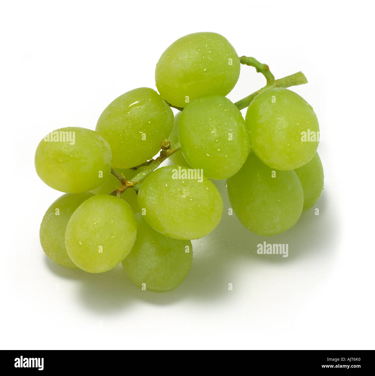 Green Grapes cut out on a white background with shadow Stock Photo - Alamy