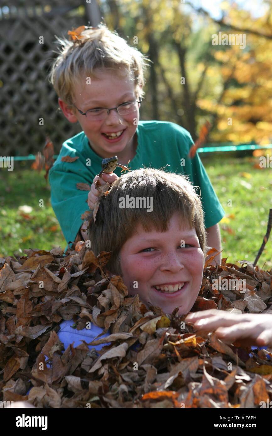kid holding and playing with a frog Stock Photo - Alamy