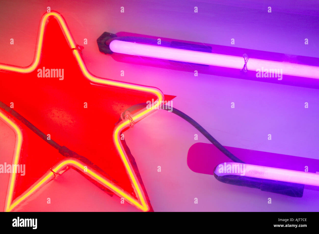 Neon star light Stock Photo - Alamy