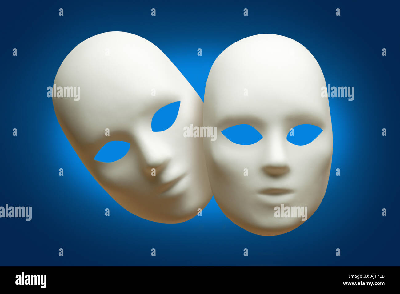White drama masks Stock Photo - Alamy