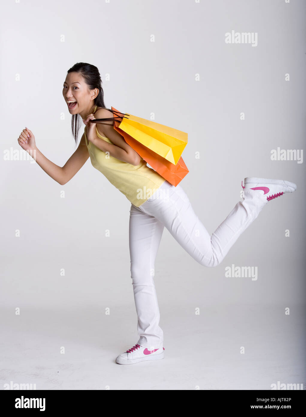 Long legs woman asian standing hi-res stock photography and images - Alamy