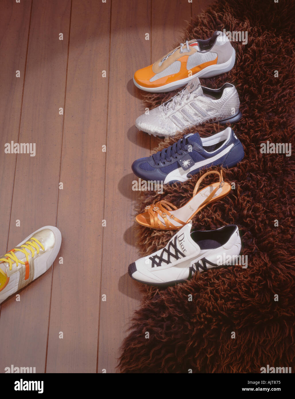 Designer brands sports shoes Stock Photo - Alamy