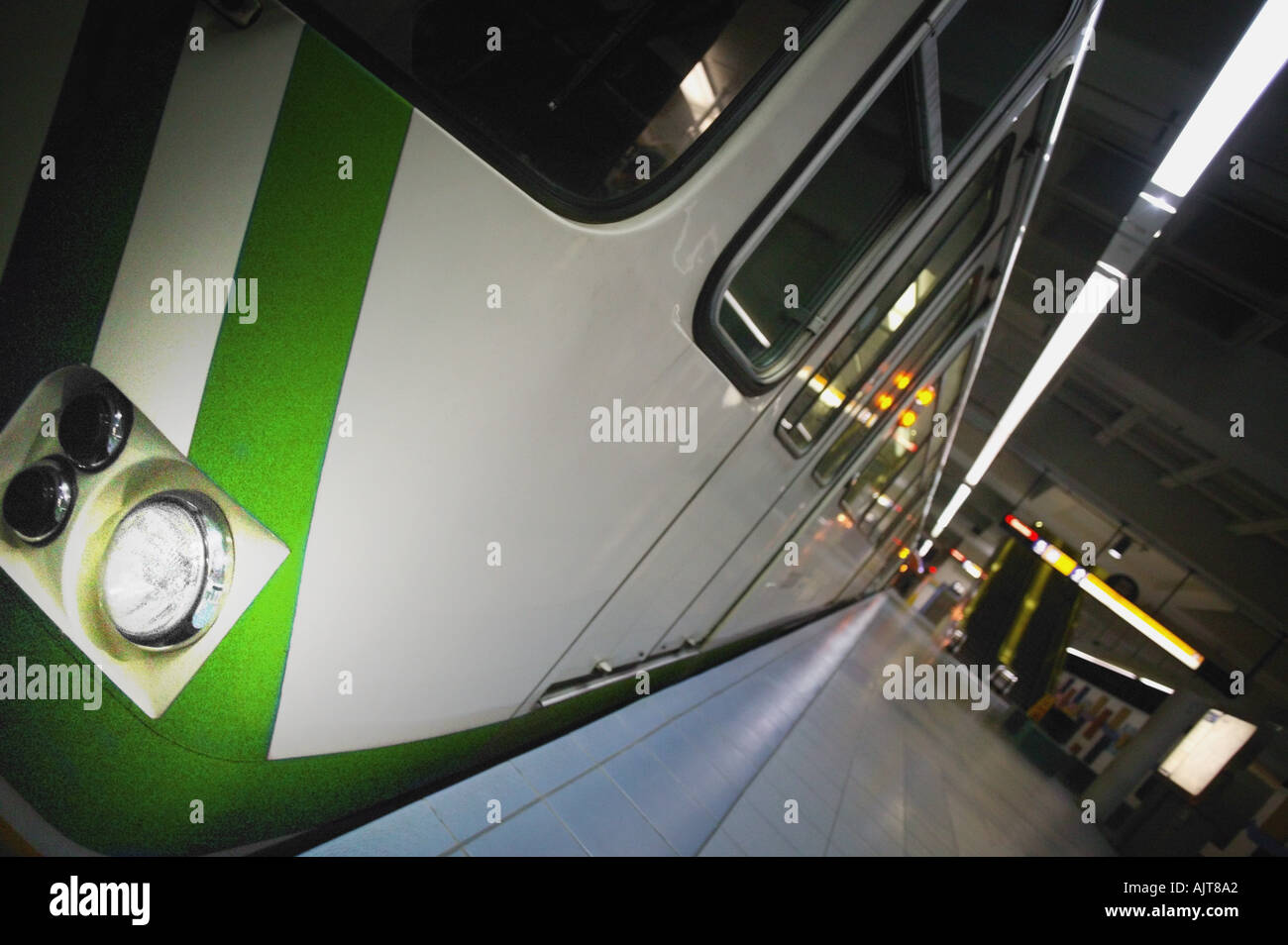 Modern underground train Stock Photo - Alamy
