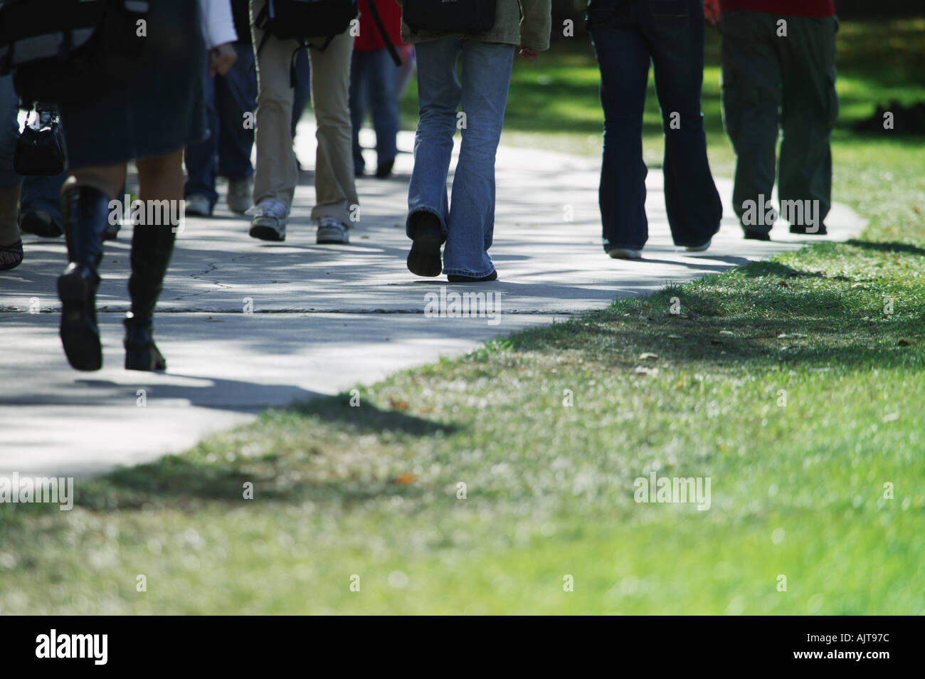 People walking on path Stock Photo - Alamy