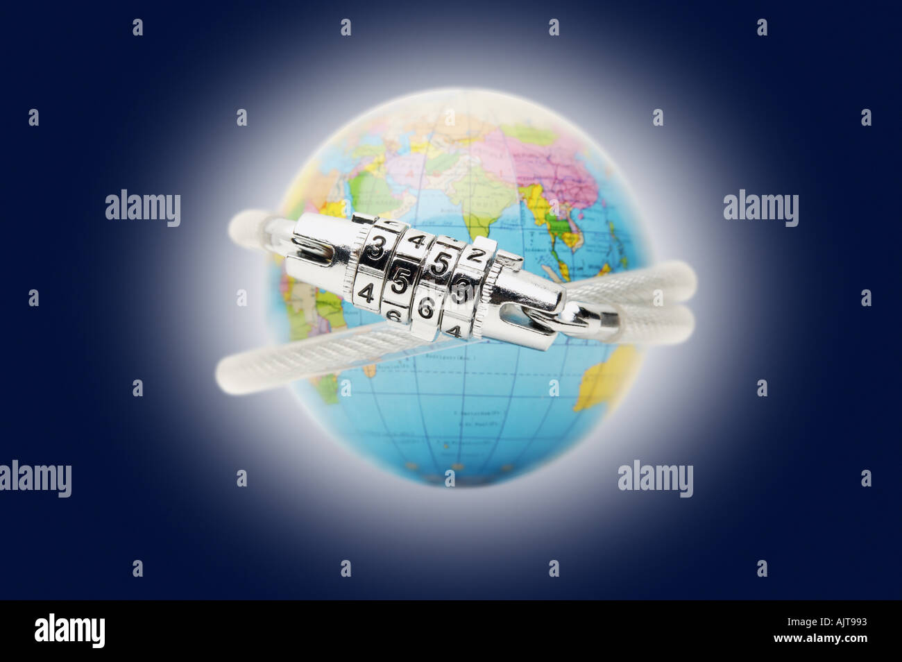 Globe with lock hi-res stock photography and images - Alamy