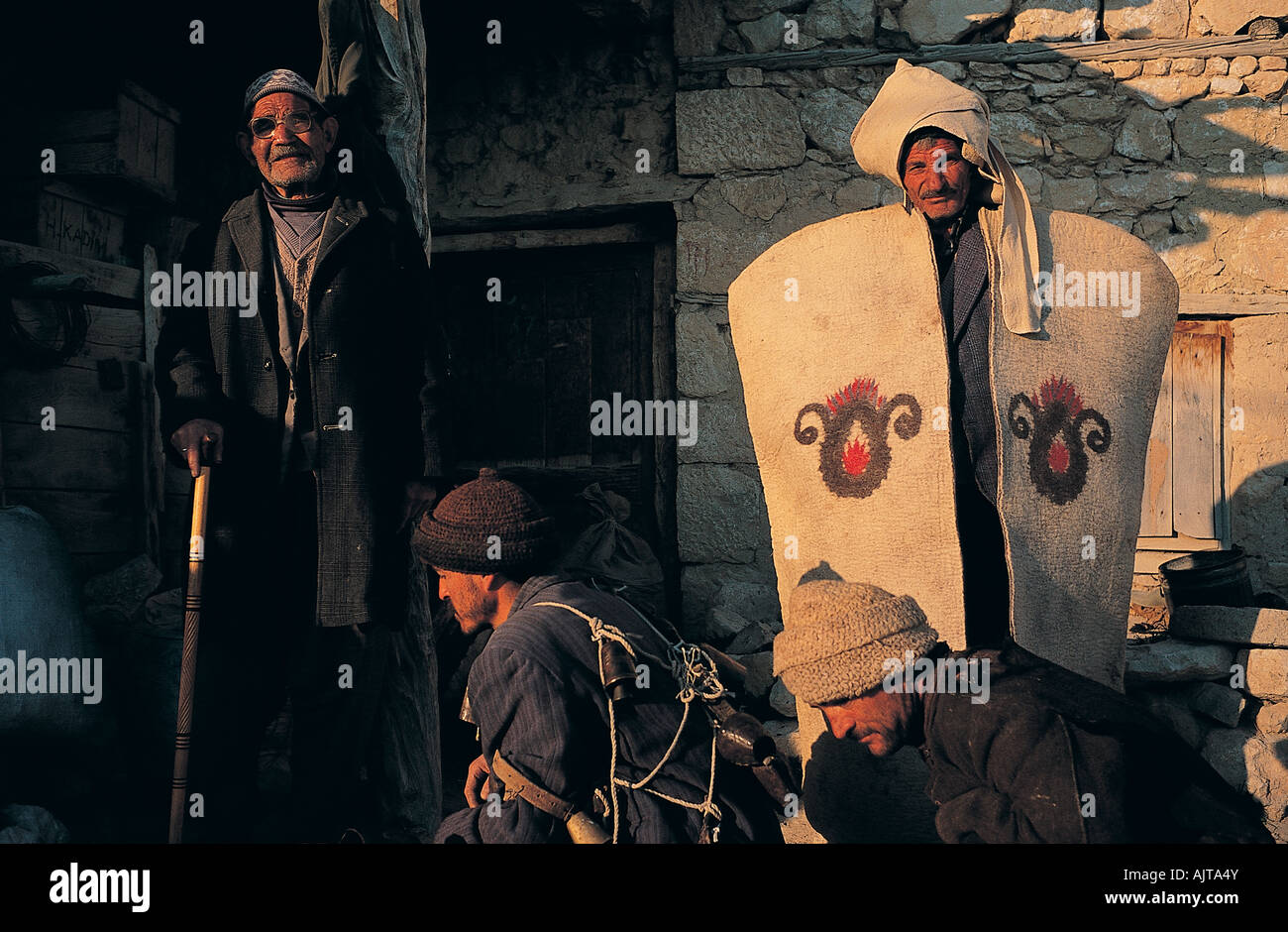Shepherds in a remote village of Sason Canyon, Mersin Turkey Stock ...