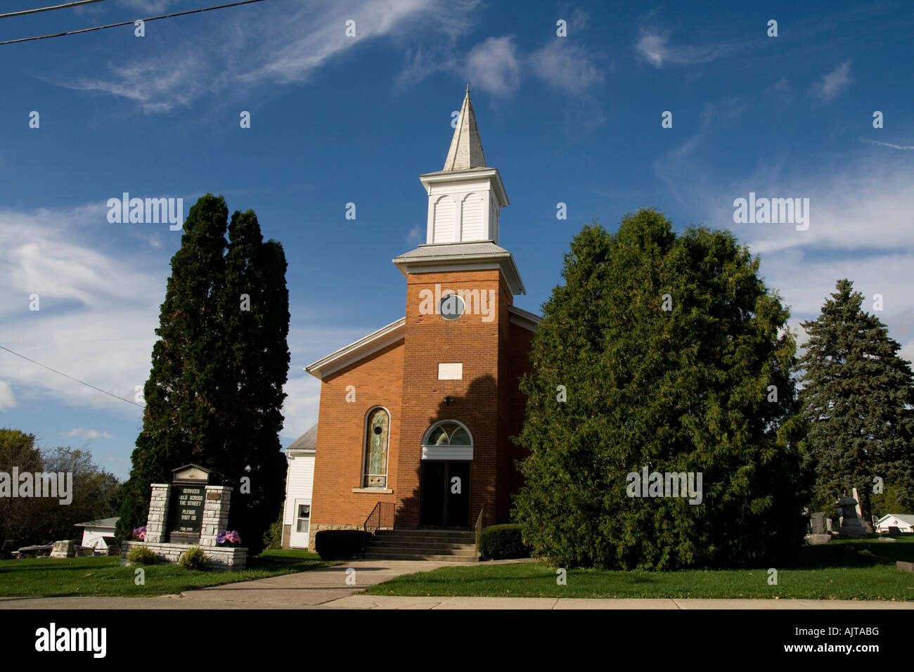 Primitive Methodist Church Benton Wisconsin Stock Photo - Alamy