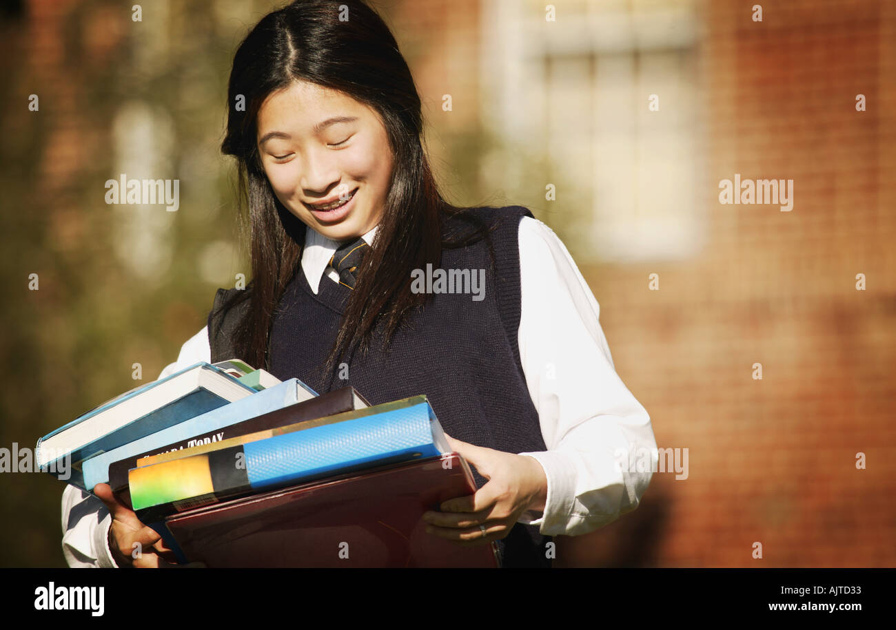 Girl scholar with tie hi-res stock photography and images - Alamy