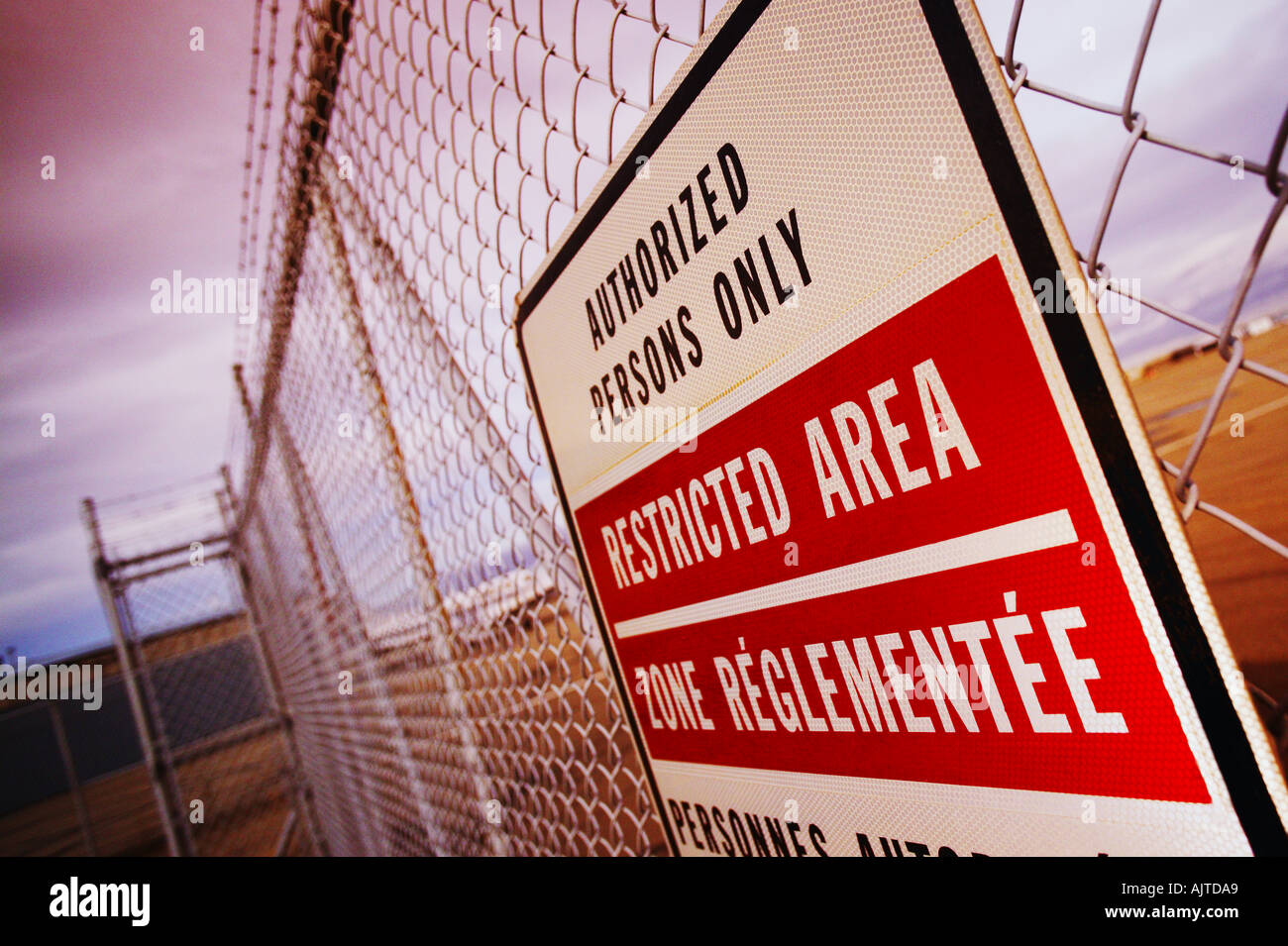 Sign restricted area area secured hi-res stock photography and images ...