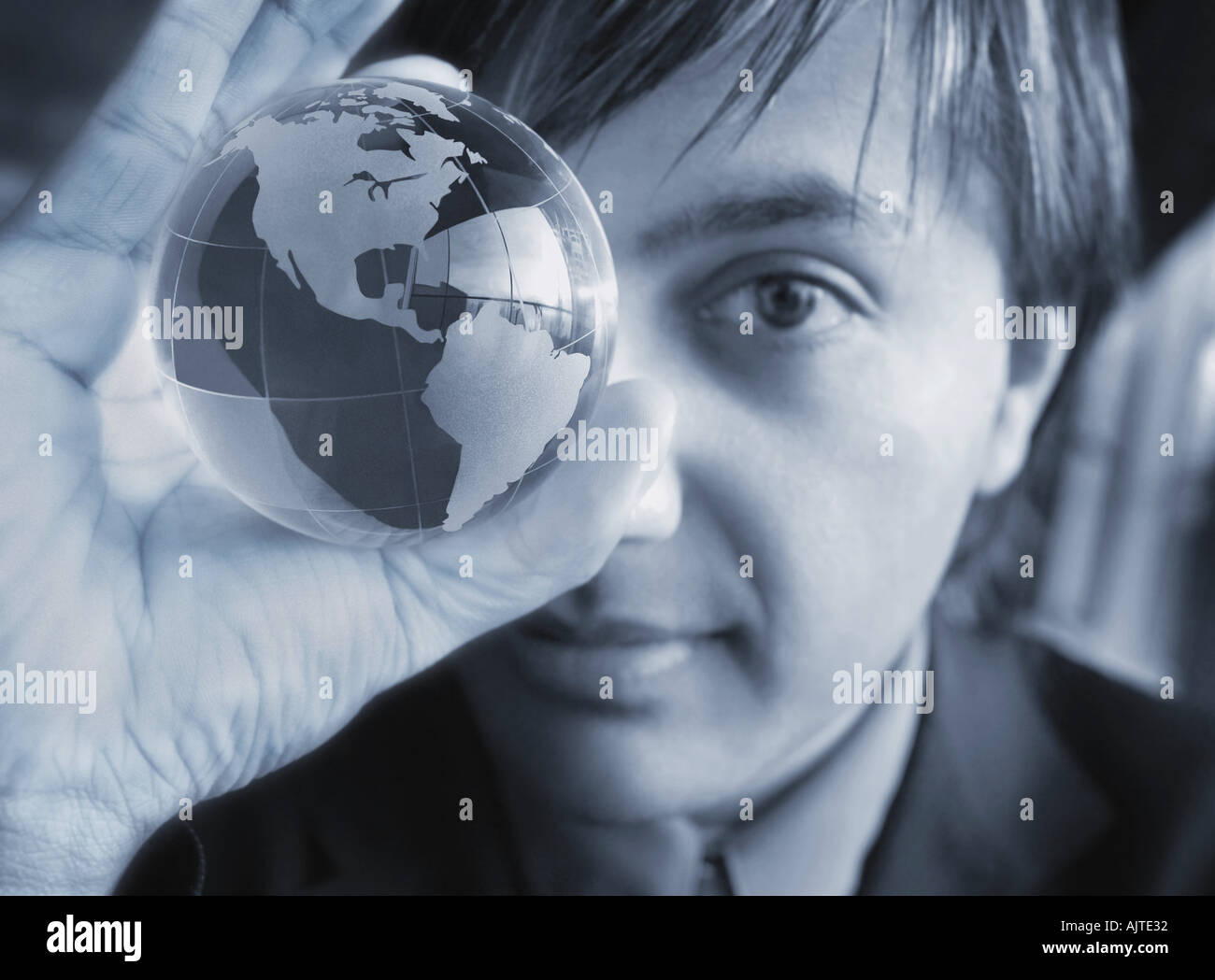 Looking at the world Stock Photo - Alamy