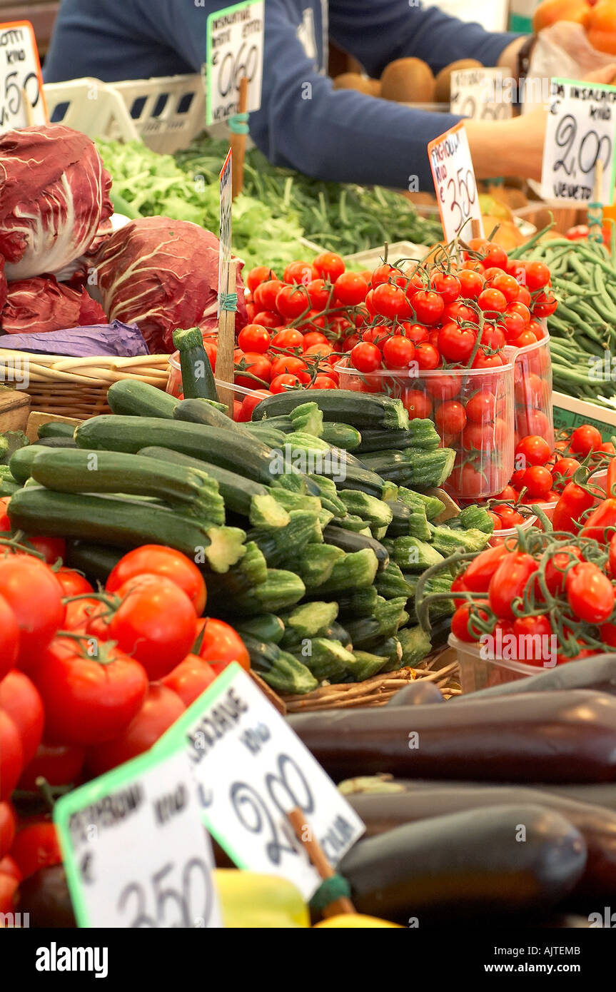 Vegetable stall at Rialto Market Stock Photo - Alamy