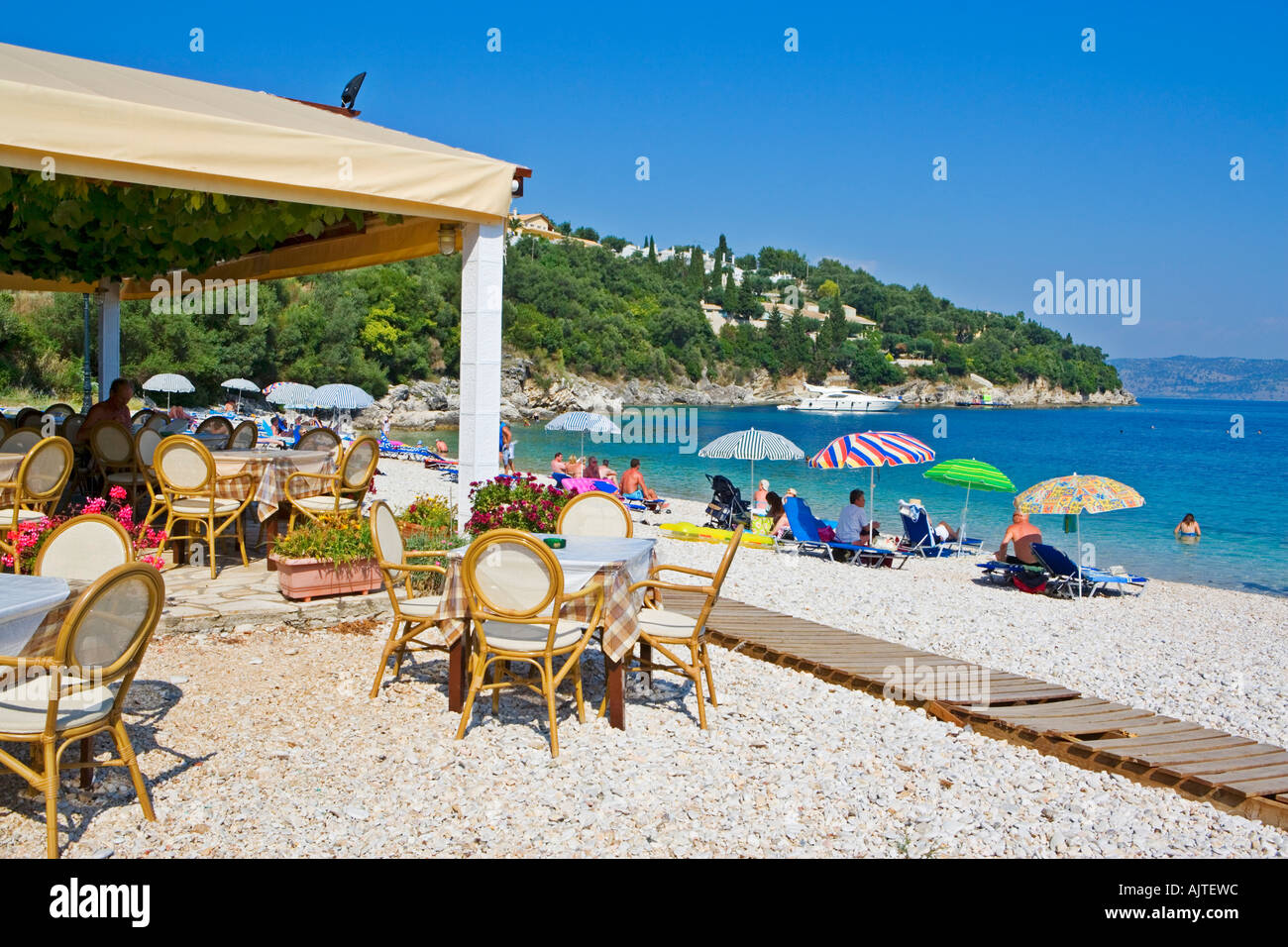BEACH IN KALAMI CORFU GREECE Stock Photo - Alamy