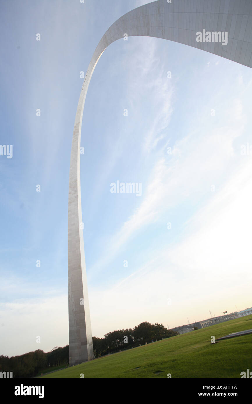 The Gateway Arch, St. Louis, MO Dramatic lighting, viewing to the East ...