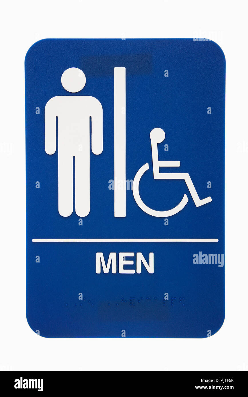 Blue sign gender restroom Cut Out Stock Images & Pictures - Alamy