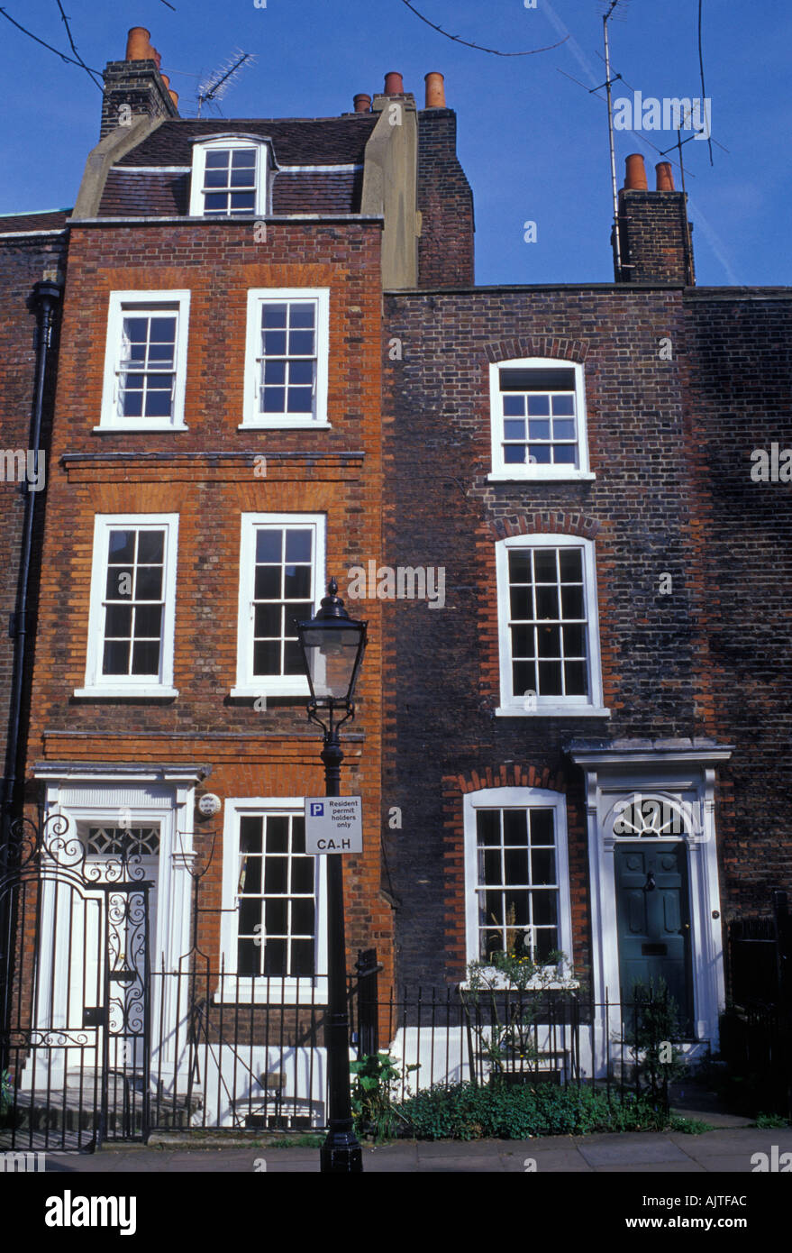 Church Row Hampstead London England 18th century Georgian brick town ...