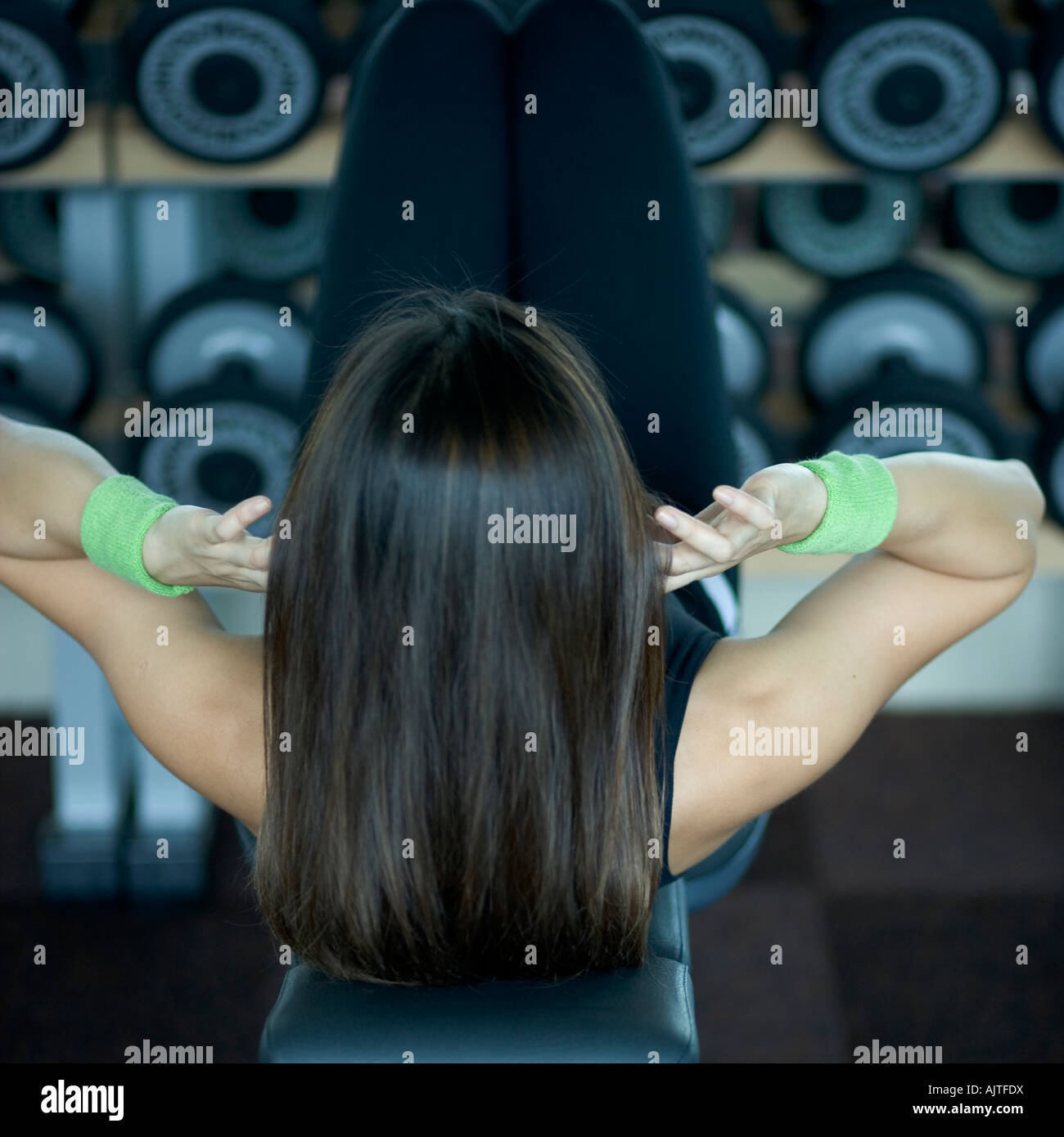 Close-up of a young woman exercising Stock Photo - Alamy