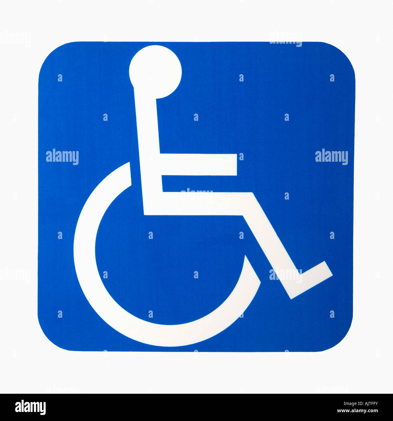 Handicapped wheelchair access logo sign Stock Photo - Alamy