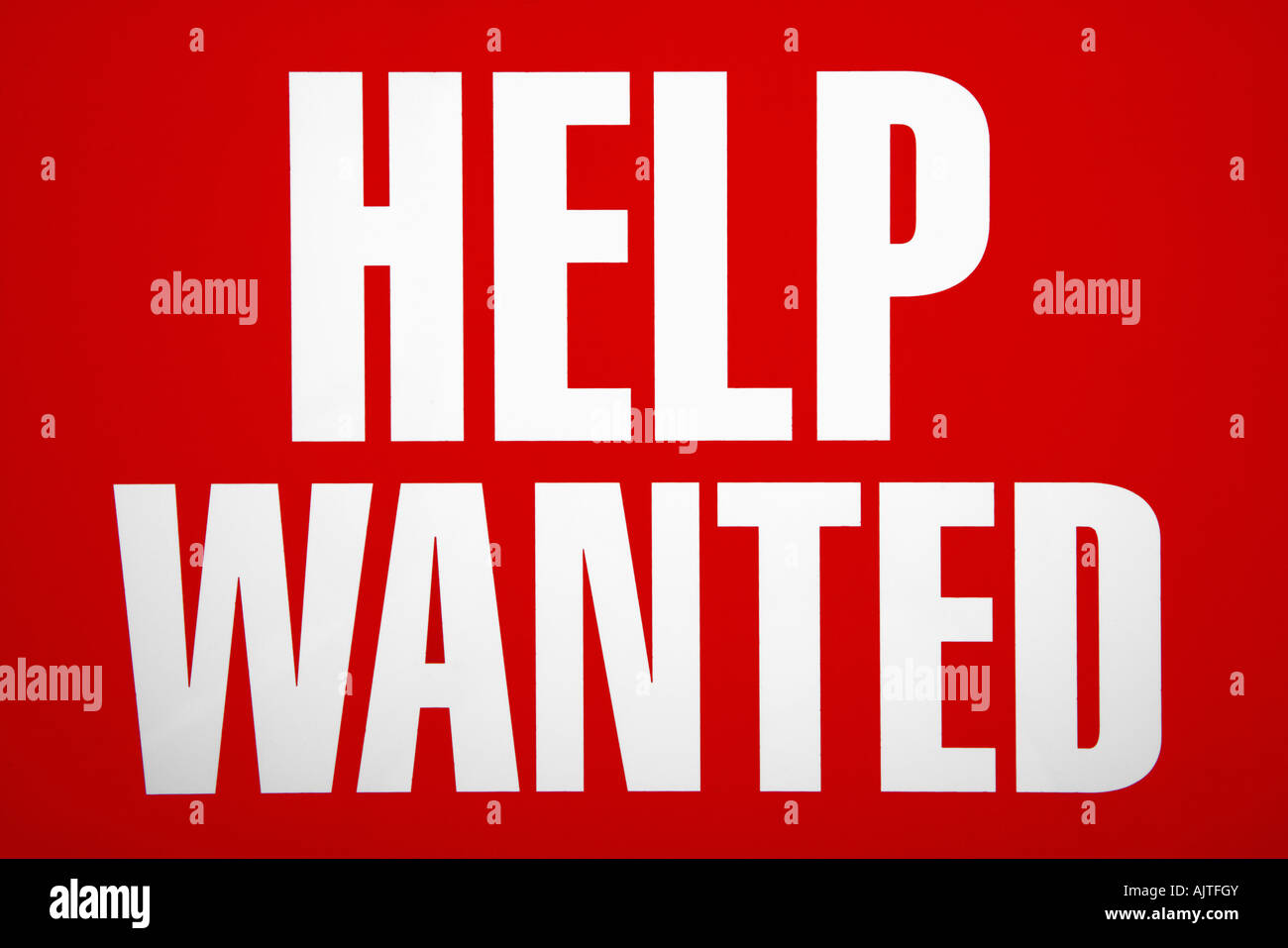 Red help wanted sign Stock Photo - Alamy