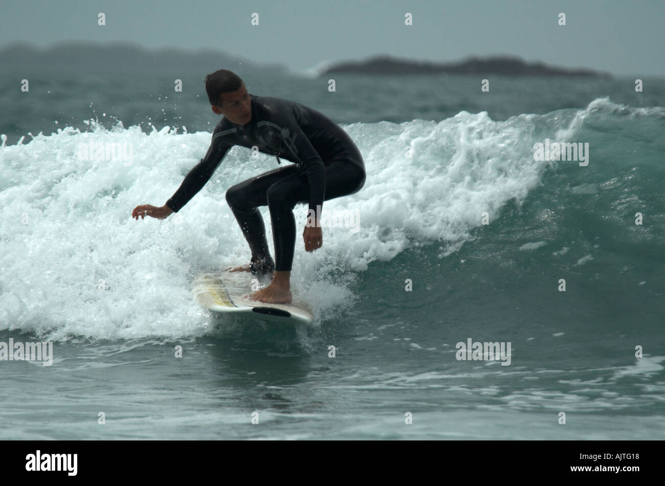 Learning to Surf Stock Photo - Alamy